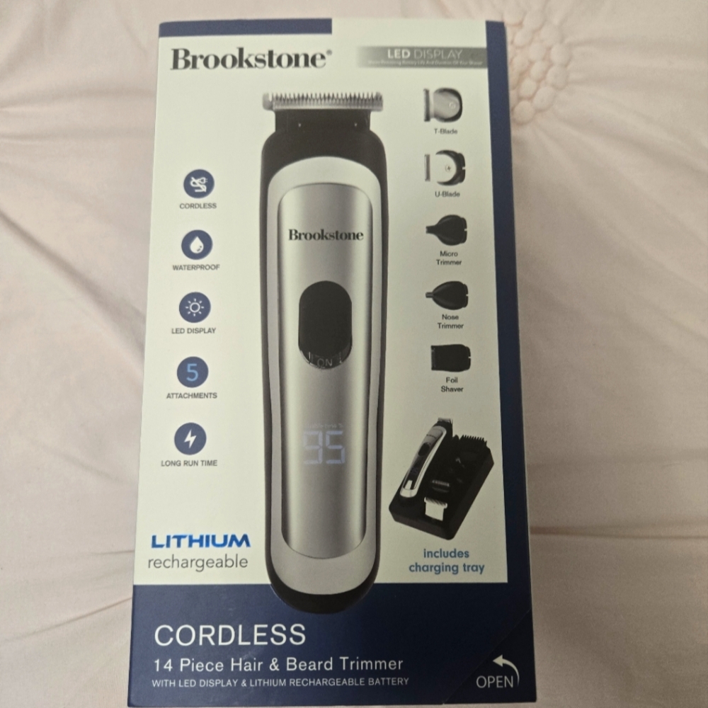 Brookstone Cordless 14 Piece Hair And Beard Trimmer N… - Gem